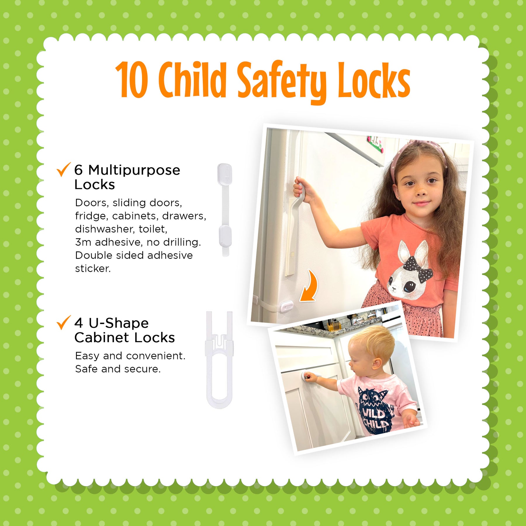 Baby Proofing Kit 50 Pieces, Safety Latches for Drawers and Cabinets ...
